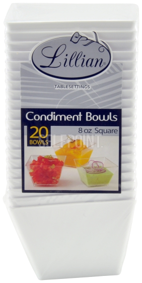 Square Condiment Bowls 8 oz | Landau's Supermarket