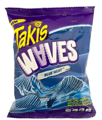 Takis Waves Blue Heat Waves Hot Chili Pepper Wavy Potato 71g ...
