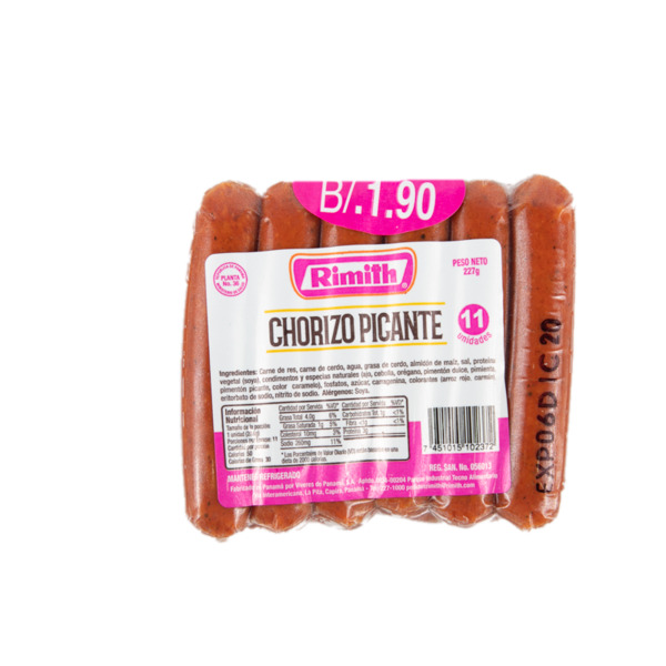 CHORIZO PICANTE RIMITH 227g | El Fuerte