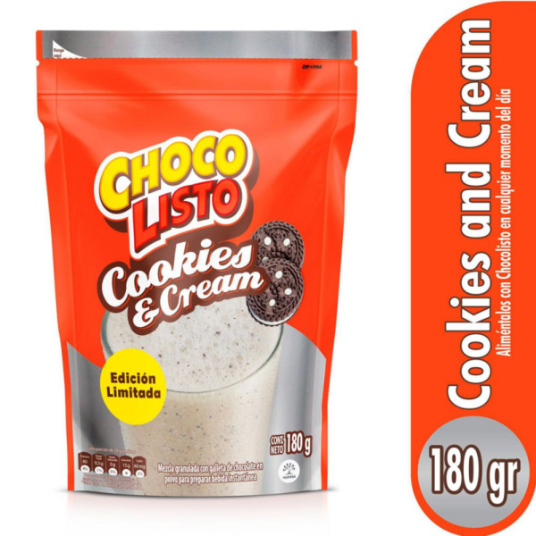 CHOCOLISTO COOKIES&CREAM 180GR | El Fuerte