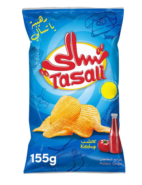 Tasali Ketchup Flavor Potato Chips 155G | City Hypermarket Kuwait Online