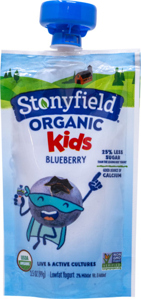 Organic Whole Milk Blueberry Yogurt Pouch | Cherry Hill Gourmet