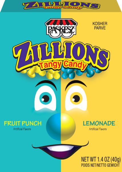 Zillions Tangy Candy in Fruit Punch and Lemonade Flavors | QuicKosher