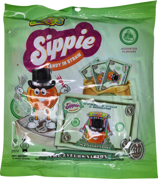 Sippie Candy in Straws Assorted Flavors | NPGS